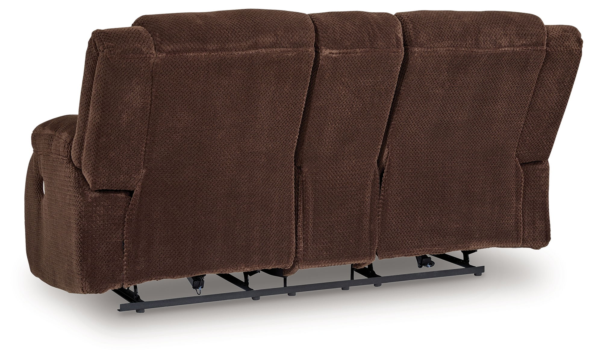 Free Wake - Double Relcining Power Loveseat With Console - Chocolate ...