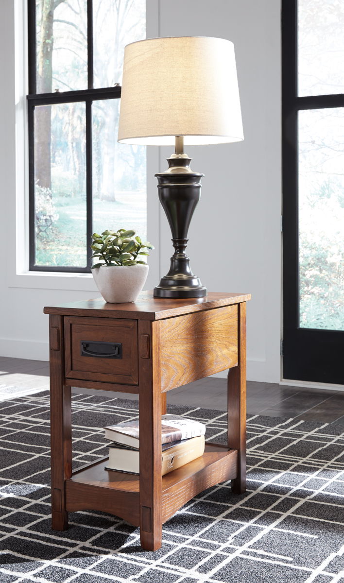 Breegin - Chair Side End Table - 1 Drawer - Brown - Richard's of Toto